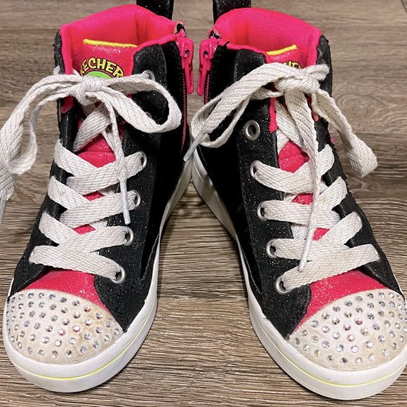 Skechers | Shoes | Size 2c Skecher Brand High Top Flip Kick Sneakers ...